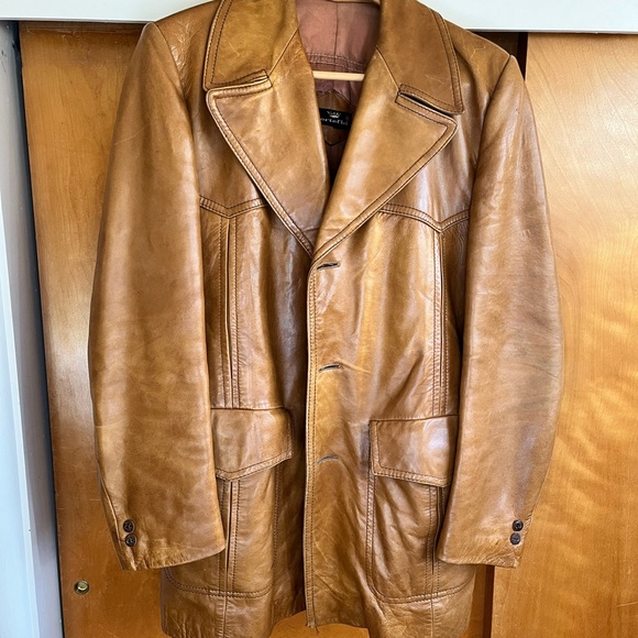 Cortefiel | Suits & Blazers | Vintage Mens Leather Blazer Size 4 | Poshmark